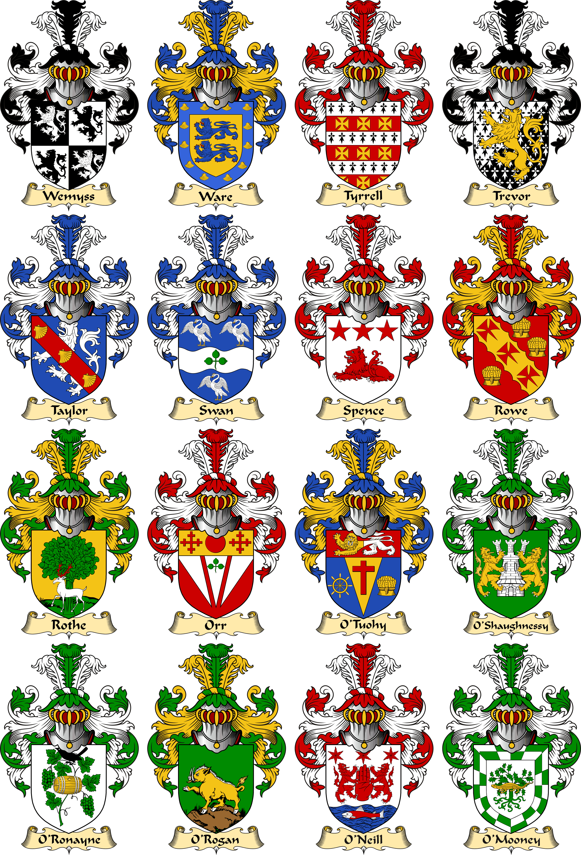 Armorial Gold Professional Heraldry Art - Package List