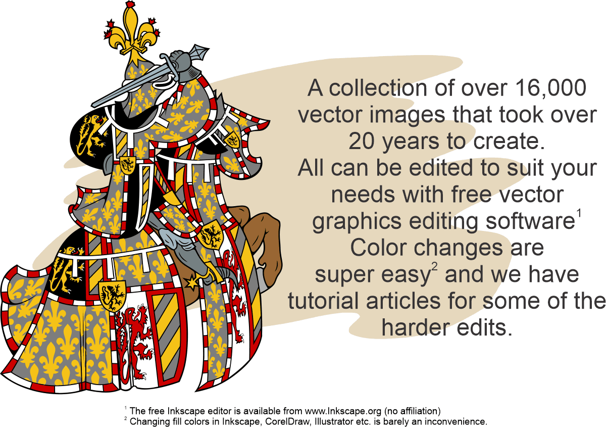 Armorial Gold Professional Heraldry Art - Package List